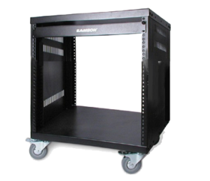 Samson SRK12 - 12U Solid Steel Equipment Rack w/ Locking Castors ...