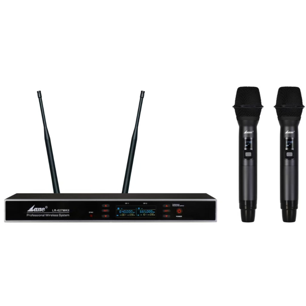 LANE Pro LR-627 MKII - Dual Hand UHF Wireless Microphone System - Sound ...